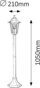 Rabalux VELENCE zahradní sloupek 8209