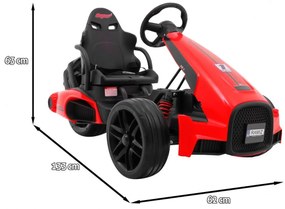 HračkyZaDobréKačky Dětské elektrické vozítko Bolid červené