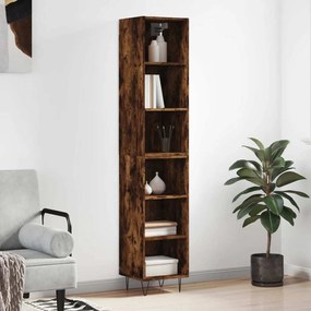 vidaXL Skříň highboard 34,5x32,5x180 cm kompozitní dřevo [3189825] Barva: kouřový dub