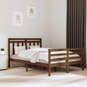 Rám postele medově hnědý masivní dřevo 140 x 200 cm,  3105318