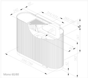 Ciarko Design Odsavač par Ciarko Design Mono 60 (CDP6003G)