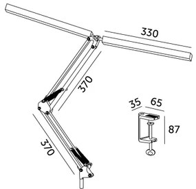 Brilagi - LED Stmívatelná stolní lampa VARIO LED/15W/230V 3000-6000K černá