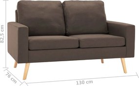2místná pohovka hnědá textil 288705