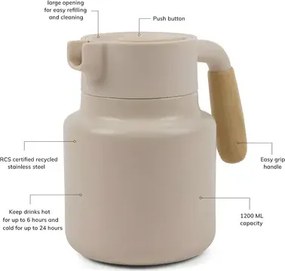 Vinga Arbe béžová / Vakuová konvice / 1,2 l / nerezová ocel