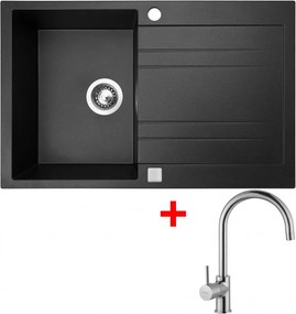 Sinks GRANDE 800 Metalblack+VITALIA GRA74VICL