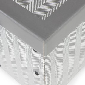 Skládací úložná krabice - karton box Compactor Boston 50 x 40 x 25 cm, šedá