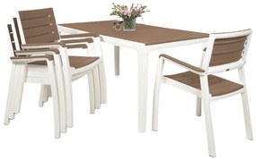 Zahradní nábytek Keter Harmony set stůl + 4 židle bílý / cappuccino