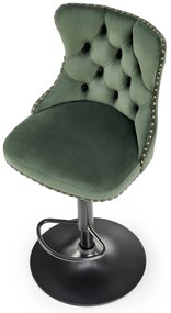 HALMAR H117 barová židle tmavě zelená