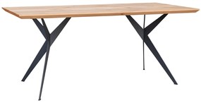 Stůl na kovových nohách, dub, barva přírodní dub, kolekce Caserta, rozměr 100 x 200 cm
