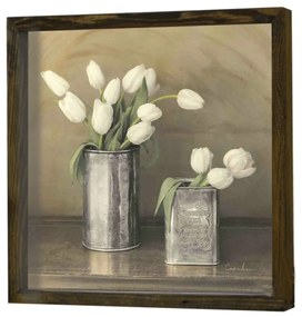 Nástěnný obraz Tulip 34x34 cm béžová/bílá