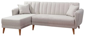 Atelier del sofa Rozkladatelná rohová pohovka AQUA krémová levý roh 867UNQ1401