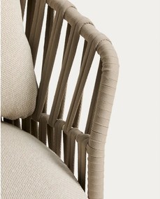 Krémové/taupe polstrované zahradní křeslo Osani – Kave Home