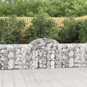 Klenuté gabionové koše 4 ks 200x30x80/100 cm pozinkované železo 3146091
