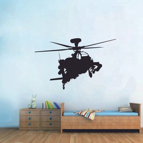 Samolepka na zeď - Vojenská helikoptéra (60x38 cm) - PopyDesign
