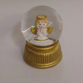 Vánoční sněžítko s andílkem 4,8 × 6,2 × 4,8 cm, stojící