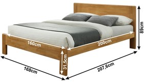 Manželská postel 160 cm Kastin (s roštem). 1001140
