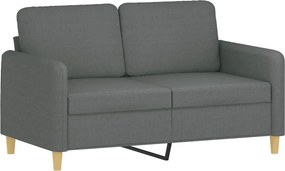 2místná pohovka s polštáři tmavě šedá 120 cm textil 3200902