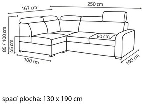 Sedací souprava OSLO VII | 167x250 | rozkládací + úložný prostor | VÝBĚR TKANIN