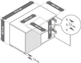 Tchibo - Lavice s úložným prostorem - barva: bílá