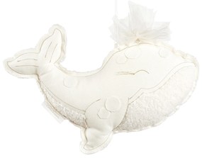 Cotton &amp; Sweets Závěsná dekorace velryba vanilka 40x25x8cm