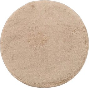 HU Kulatý béžový koberec Plush Deluxe Rozměr: 60x60 cm