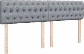 Box spring postel s matrací světle šedá 180 x 200 cm textil 3287542