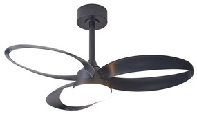 Matra 8701 Infinity, ventilátor se svítidlem a dálk. ovladačem, LED 24W 2700-5000K, černá, průměr 92,5cm