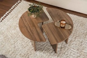 Designový konferenční stolek Zakwani 90 cm vzor ořech