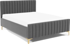 Eka Čalouněná postel SUTRA+ 120x200 cm Barva látky Trinity: Tmavě šedá (Trinity 2315), Úložný prostor: Bez úložného prostoru