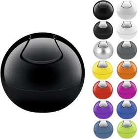 Spirella BOWL mini výklopný odpadkový koš 1 L komplet černý / plast