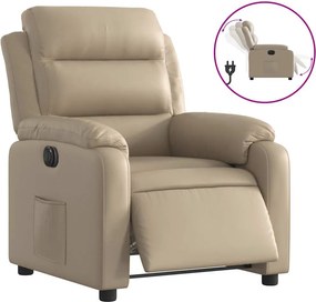 Elektrické polohovací křeslo cappuccino umělá kůže 3205034
