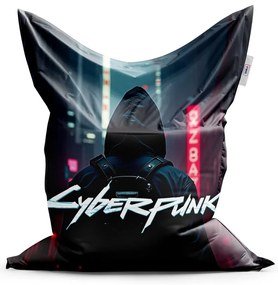 Sablio Sedací vak Cyberpunk 2077 Pohled do města - 150x100 cm