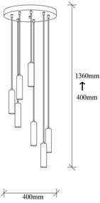 Závěsné svítidlo v černo-zlaté barvě ø 40 cm Tempo – Opviq lights
