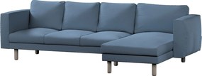 Potah na pohovku IKEA Norsborg 4-místná se šezlongem barva modrá látka pletený vzor