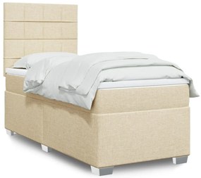 Box spring postel s matrací krémová 80 x 200 cm textil 3292620