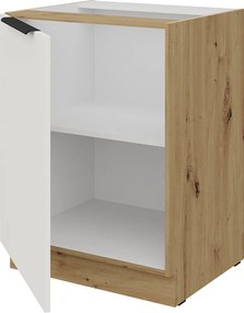ARIA az | dolní skříňka 60 D 1F policová | 60 cm | ANTI FINGERPRINT povrch | artisan/bílá
