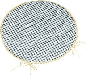 Bellatex Sedák BERTA kulatý hladký průměr 40 cm Kostička Šedá,Bílá