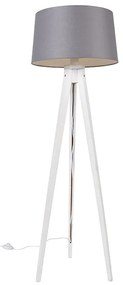 Moderní stativ bílý s lněným odstínem tmavě šedá 45 cm - Tripod Classic