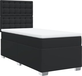 Box spring postel s matrací černá 90x190 cm umělá kůže 3290700