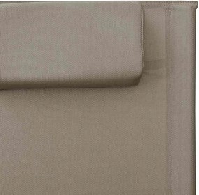 Zahradní lehátko textilen taupe a šedé 310515