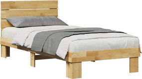Rám postele s čelem bez matrace 75x190 cm Dubový masiv 3315727