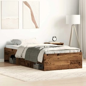 Rám postele bez matrace Staré dřevo 75x190 cm Technické dřevo 3329309