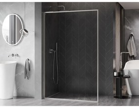 Mexen, Mexen Kioto-XF L sprchová stěna s rámem 70 x 202 cm, průhledná 10 mm, matný nikl - 800-070-174-97-00-XF