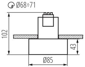Kanlux 27578 - Podhledové svítidlo MINI RITI 1xGU10/25W/230V černá