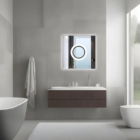 Tutumi Rea, čtvercové LED zrcadlo 60x60 s kulatým LED podsvícením YH-BL-12, HOM-01513