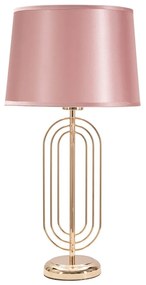 Růžová stolní lampa Mauro Ferretti Krista, výška 55 cm