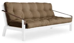 sofa POETRY by Karup - 100*200 cm white (bílá) + futon mocca 755