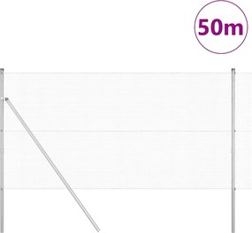 Zemní upevnění svařované drátěné ploty 50 x 1,2 m Stříbrná 3351645