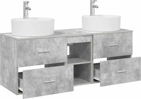 Sada koupelnových skříněk 3 ks Betonově šedá 3405878