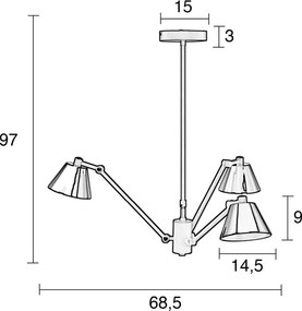 Leskle černé závěsné svítidlo Lub – Zuiver